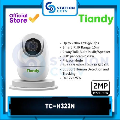 Promo Tiandy TC-H322N 2MP IP Camera Color Night / Camera CCTV WiFi ...