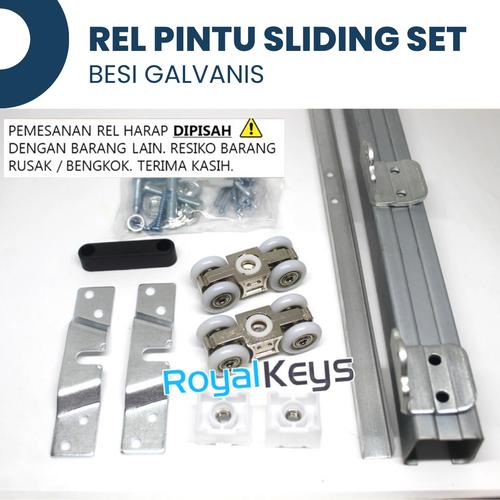 Jual Rel Pintu Geser Sliding Sleding Roda Gantung 2.1 Meter 210 cm J4 Besi - Jakarta Utara ...