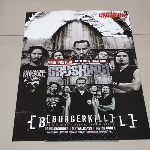 Jual Majalah metal Crushing! cover Burgerkill free Poster besar Burgerkill era Venomous - Kota ...