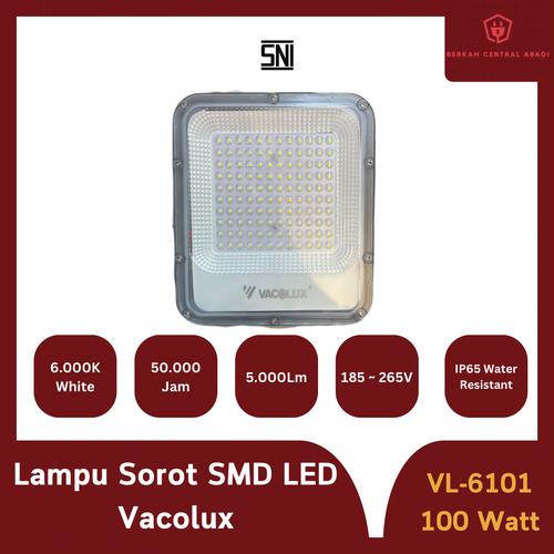 Jual Lampu Sorot Lensa Vacolux 100W White Lumens Waterproof LED Flood Light VL - 6101 6000K ...