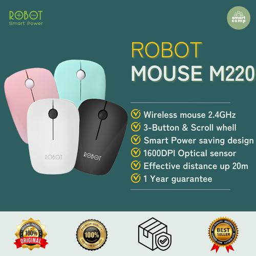 Jual Robot Mouse Wireless M220 Original - Black - Kota Surabaya - Smart ...