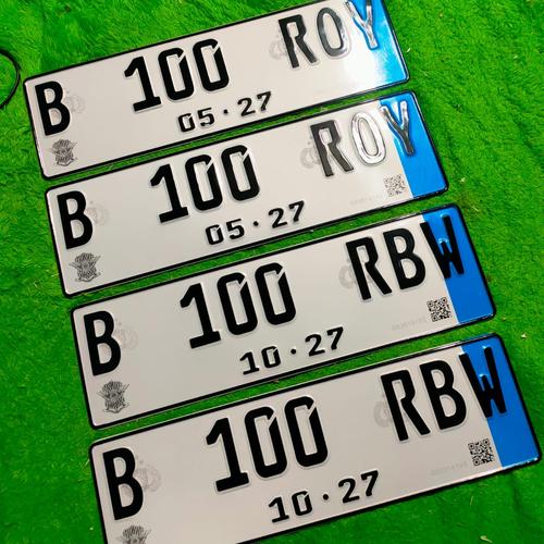 Jual plat mobil listrik terbaru bisa custom ada logo dan Barcode ...
