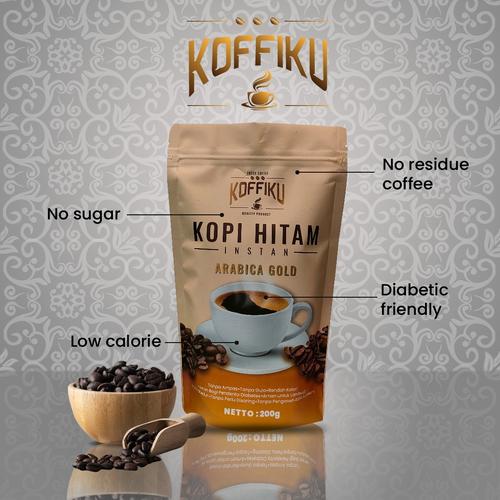 Jual KOFFIKU Arabica Gold (Black instant Coffee) 200gr. - Kota Surabaya ...
