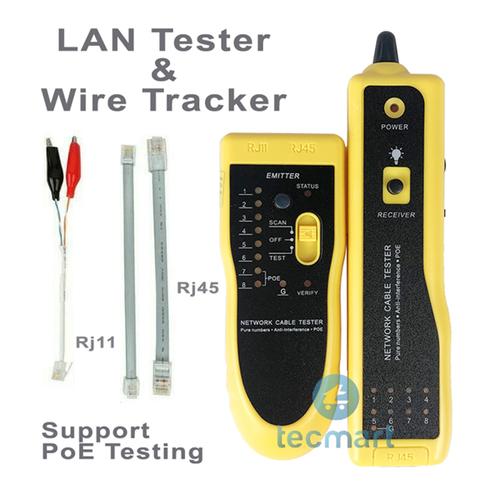 Jual Lan Tester Rj45 Wire Tracker Jaringan Kabel Telepone Rj11 ...