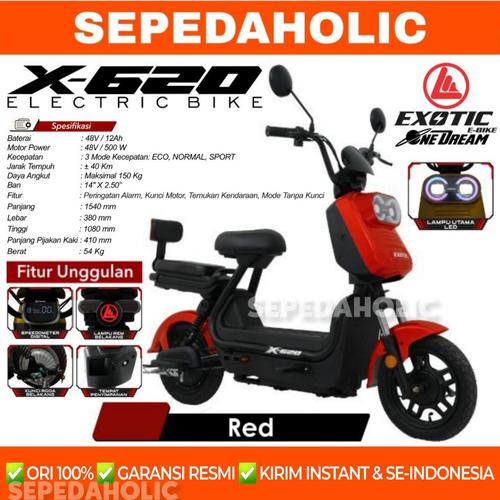 Jual Sepeda Listrik EXOTIC X620 X-620 BY PACIFIC 500 Watt Electric Bike ...