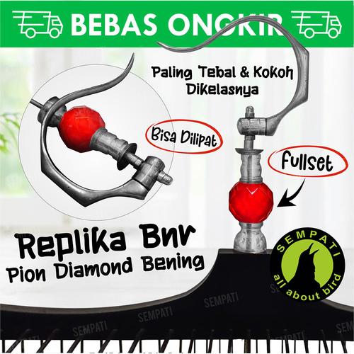 Jual Gantungan Lipat BNR Plus Pion Bening Diamond Crystal Warna ...