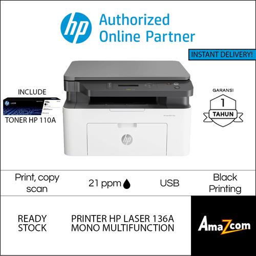 Jual Printer HP M136A LaserJet MFP Print Scan Copy Monochrome Printer ...