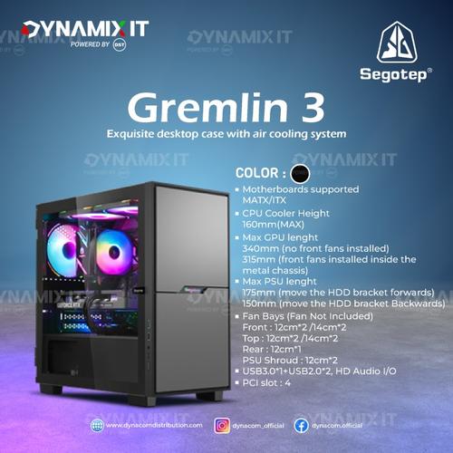 Jual [+Palet Kayu] Segotep GREMLIN 3 Tempered Glass m-ATX PC Case ...