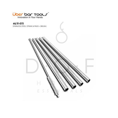Promo UBER BAR TOOLS STAINLESS STEEL STRAW (4 PACK + BRUSH) - Jakarta ...