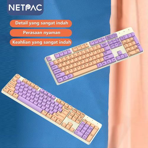 Jual NETPAC Keyboard Wireless Full Size Laptop Gaming keyboard USB ...