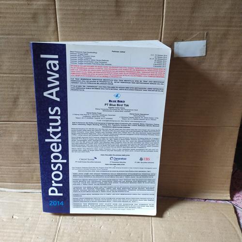 Jual BUKU PROSPEKTUS AWAL PENAWARAN UMUM PERDANA SAHAM PT BLUE BIRD TBK ...