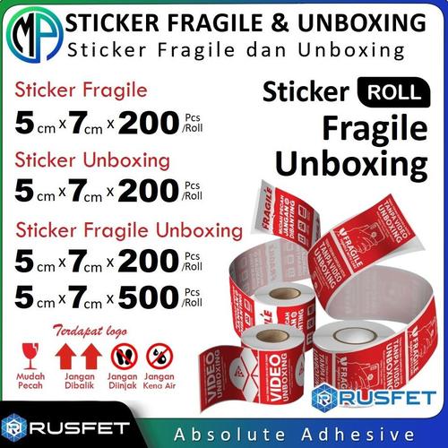 Jual STIKER WAJIB VIDEO UNBOXING STICKER FRAGILE UNBOXING 200PCS DAN ...