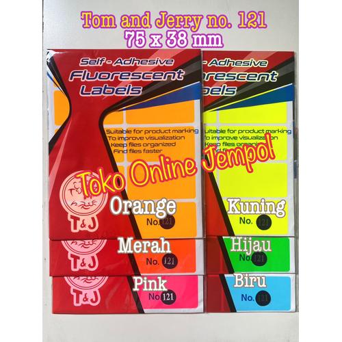 Jual Label Tom Jerry 38 x 75 mm no 121 KOTAK Warna Sticker Tom and ...