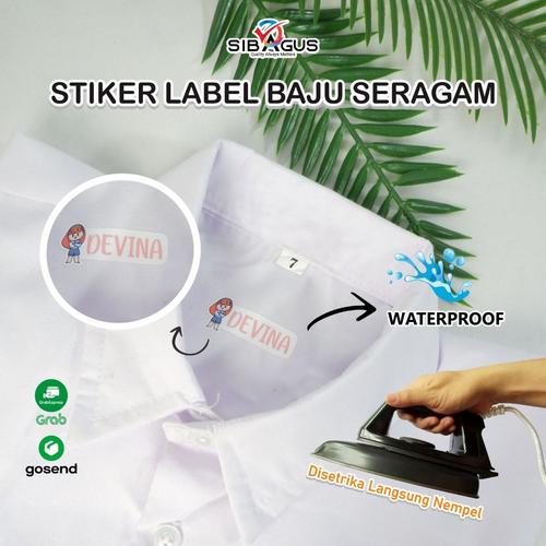 Jual Stiker Label Nama Baju Seragam | Label Baju | Stiker Baju Setrika ...