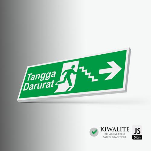 Jual SAFETYSIGN K3 - EVAKUASI TANGGA KANAN - STICKER KIWALITE ...