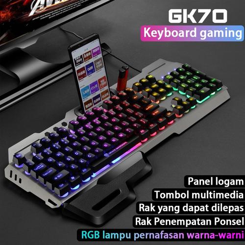 Jual Keyboard Gaming Mekanikal USB dengan Lampu RGB, Cocok untuk PC dan ...