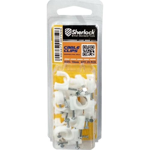 Jual SHERLOCK Paket Isi 25 Pcs Klem Clamp Kabel Listrik Clip Paku Beton ...