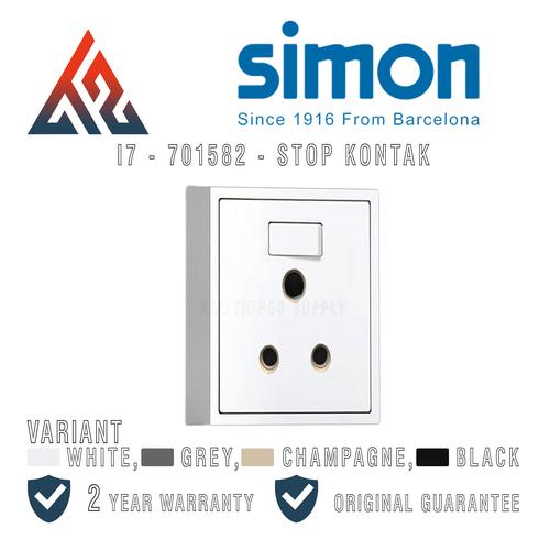 Jual Simon I7 Stop Kontak BS Switched Socket 15A Saklar - 701582 - Abu ...