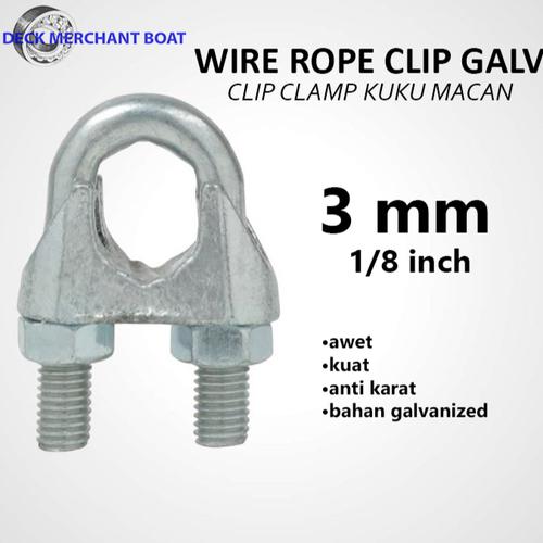 Jual Wire Rope Clip / Klem Seling Kuku Macan Galv 3mm - Jakarta Selatan ...