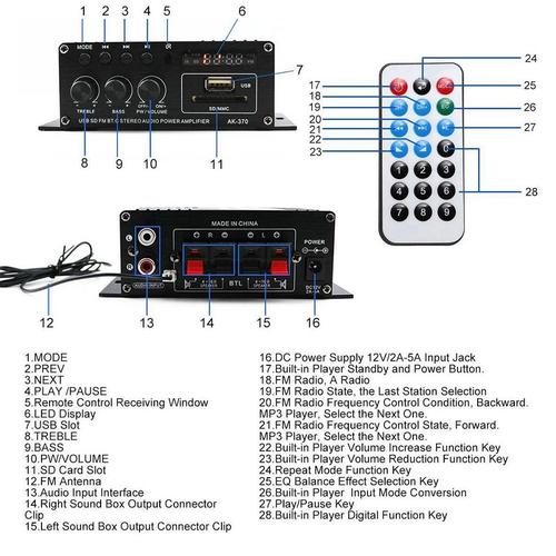 Jual Penguat Daya Audio Bluetooth Car Power Amplifier 12V 40W dengan ...