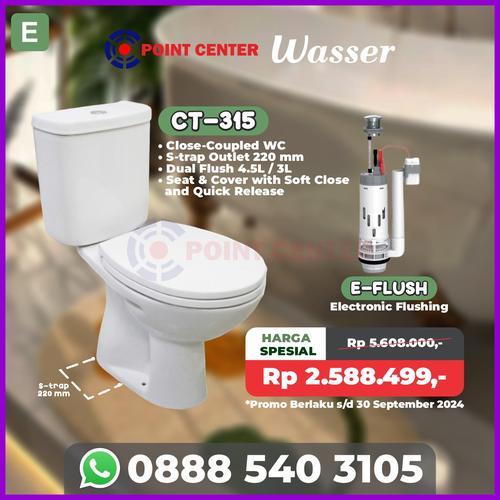 Jual PROMO PAKET E WASSER KLOSET DUDUK DUDUK CT-315 + E-FLUSH SENSOR ...