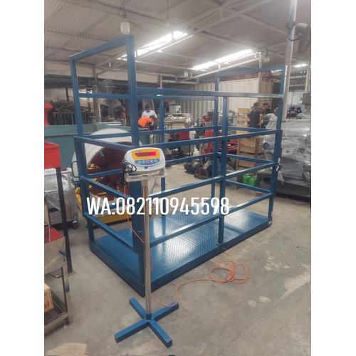 Jual Timbangan Sapi 2 Ton Plus Kandang - Timbangan Digital Hewan RPH ...