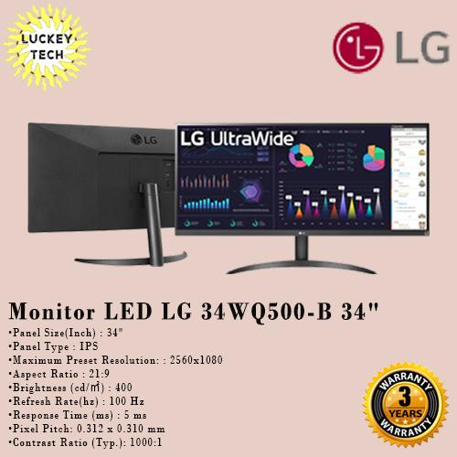 Jual Monitor LED LG 34WQ500-B 34" - Jakarta Pusat - Luckey Tech | Tokopedia