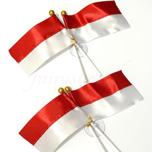 Jual Topper Kue 2 pcs Bendera Merah Putih Mini 17 Agustus Hari ...