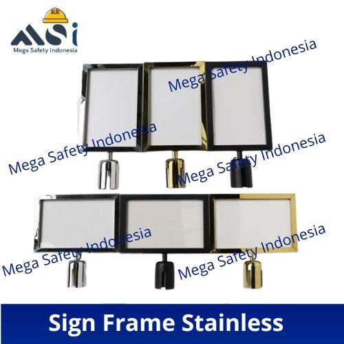 Promo Sign Frame A4 Standing Signage Poster Stainless / Papan Tiang ...