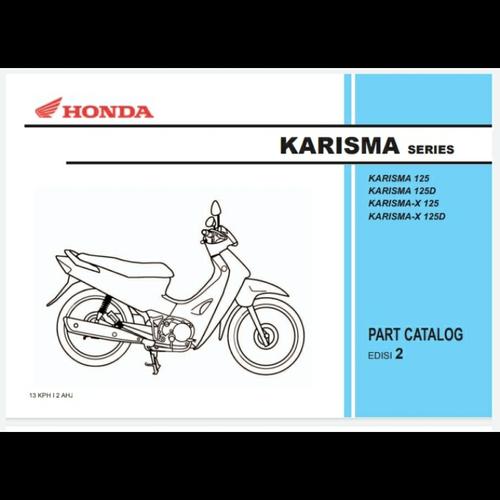 Jual Buku Part Catalog Katalog Copian Honda Karisma 125D X - sampul ...