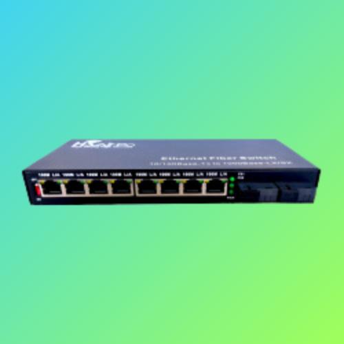 Jual HS AIRPO CM2F8E MEDIA CONVERTER 2 FIBER 8 ETHERNET 10 100 20KM ...