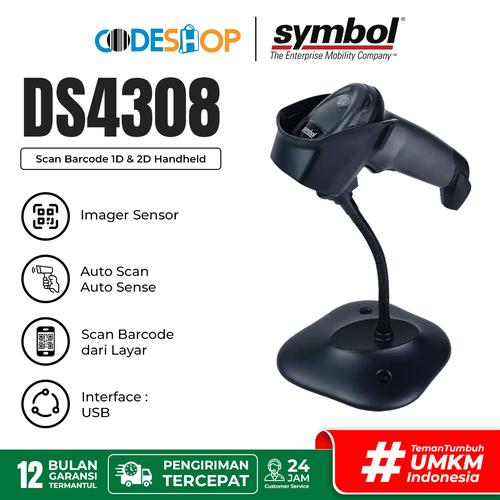 Promo Motorola Symbol Zebra DS4308 1D 2D Handheld Barcode Scanner USB ...