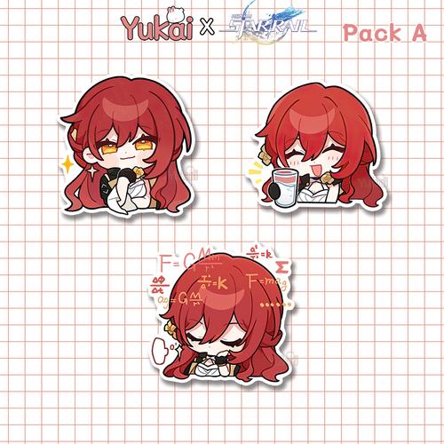 Jual Stiker Pack Himeko Honkai Star Rail (HSR) Premium, Sticker Anime ...