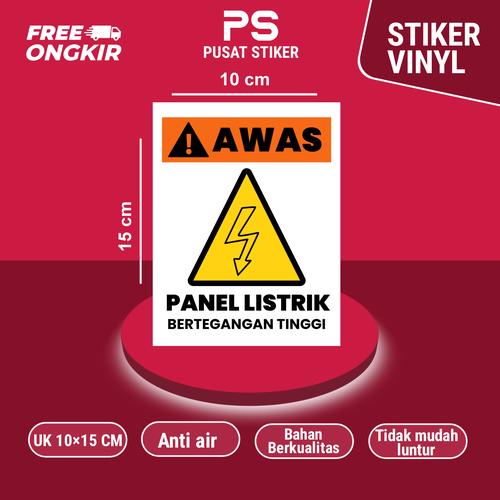 Jual Stiker panel stiker tulisan panel stiker awas tegangan listrik ...