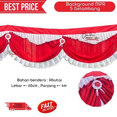 Jual Bendera Indonesia Merah Putih Background 5 Gelombang Begron Bekron ...