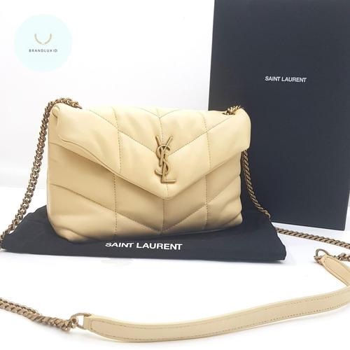 Promo Ysl Saint Laurent LouLou puffer beige yellow leather GHW Cicil 0% ...