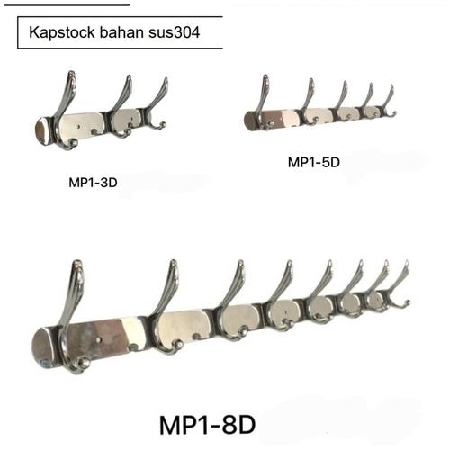 Jual Kapstok Baju Stainless 304 / Gantungan Baju Double Hook / Kaitan Baju - mp10 8 kait ...