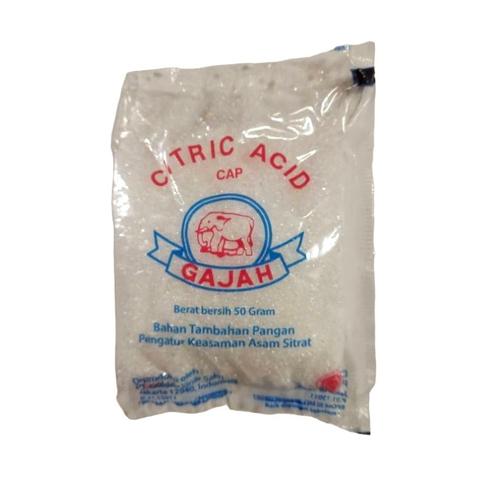 Jual Citrun Citric Acid Asam Sitrat Cap Gajah Sachet 50 Gr 50Gr (Satuan ...