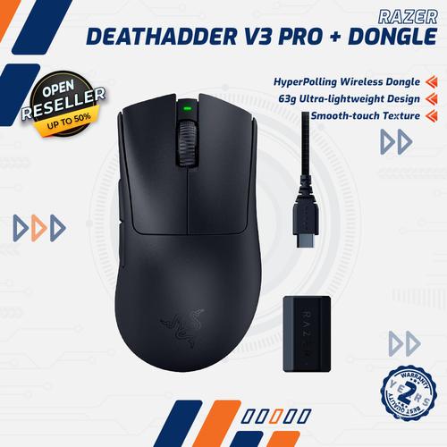 Promo Mouse Razer DeathAdder V3 Pro + HyperPolling Wireless Dongle ...