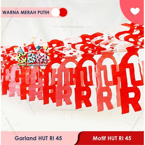 Promo Garland HUT RI Panjang Merah Putih / Garland Merah Putih ...