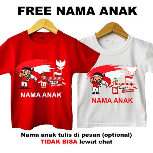 Jual [FREE NAMA] Kaos anak 17 Agustus Kemerdekaan Indonesia - Kab ...