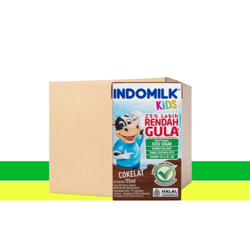 Jual INDOMILK Kids Susu UHT Cokelat Rendah Gula 115 ml - Karton - Jakarta Selatan - BIGsmart ...