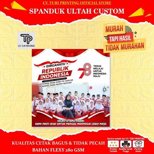 Jual -MURAH MERDEKA- CUSTOM SPANDUK 17 AGUSTUSAN UKURAN 100 x 100 cm ...
