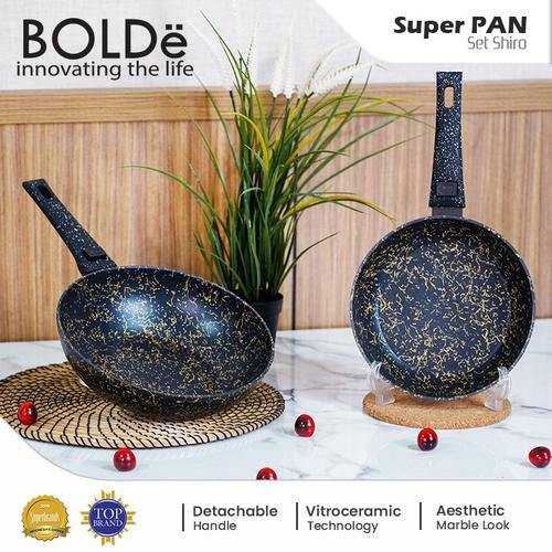 Jual BOLDe Super Pan Shiro Set 2 Pcs Detachable Handle Panci ...