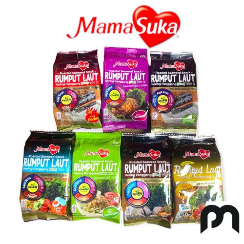 Jual MamaSuka Rumput Laut Panggang Isi 2 x 4,5 gr | Nori mama suka ...