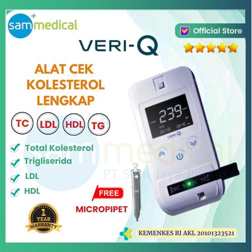 Promo VERI Q Multi Meter 4 in1 / Alat Cek KOLESTEROL LENGKAP LDL HDL TG CHOL / Trigliserid Total ...