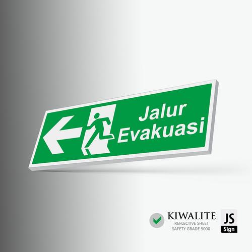 Jual SAFETYSIGN K3 - ARAH EVAKUASI KIRI - STICKER KIWALITE REFLECTIVE ...