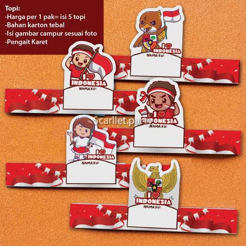 Jual -MURAH MERDEKA- TOPI I LOVE INDONESIA 17 AGUSTUS MERAH PUTIH ...