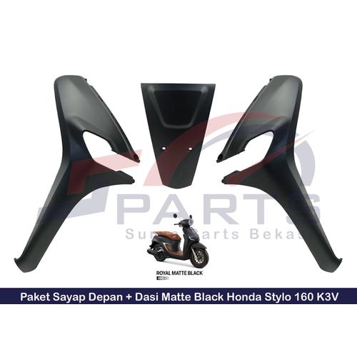 Jual Cover Paket Body Depan Honda Stylo 160 Hitam Doff K3V Original ...