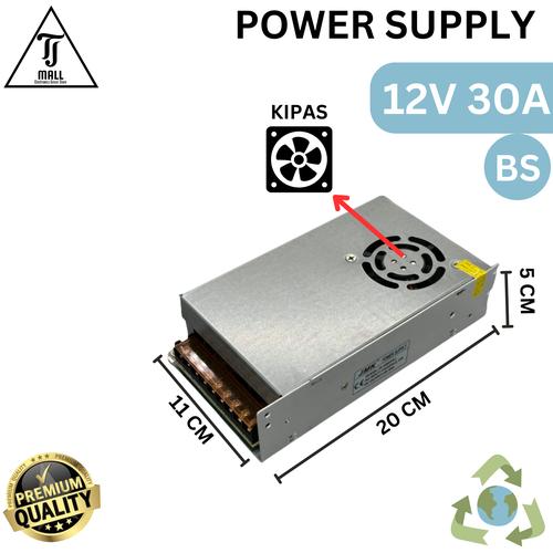Jual Adaptor Power Supply 12V 30A PSU Jaring CCTV LED AC 220v to DC 12V ...